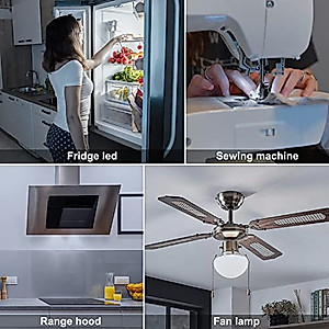 Upgraded 5304517886 KEI D28a KEL2811 LED Bulb E17 4W Replace 5304498578 7297114000 7241552801 5304495326 Compatible with Frigidaire Kenmore Electrolux Crosley 120V Freezer Lamp Cool White 6000K