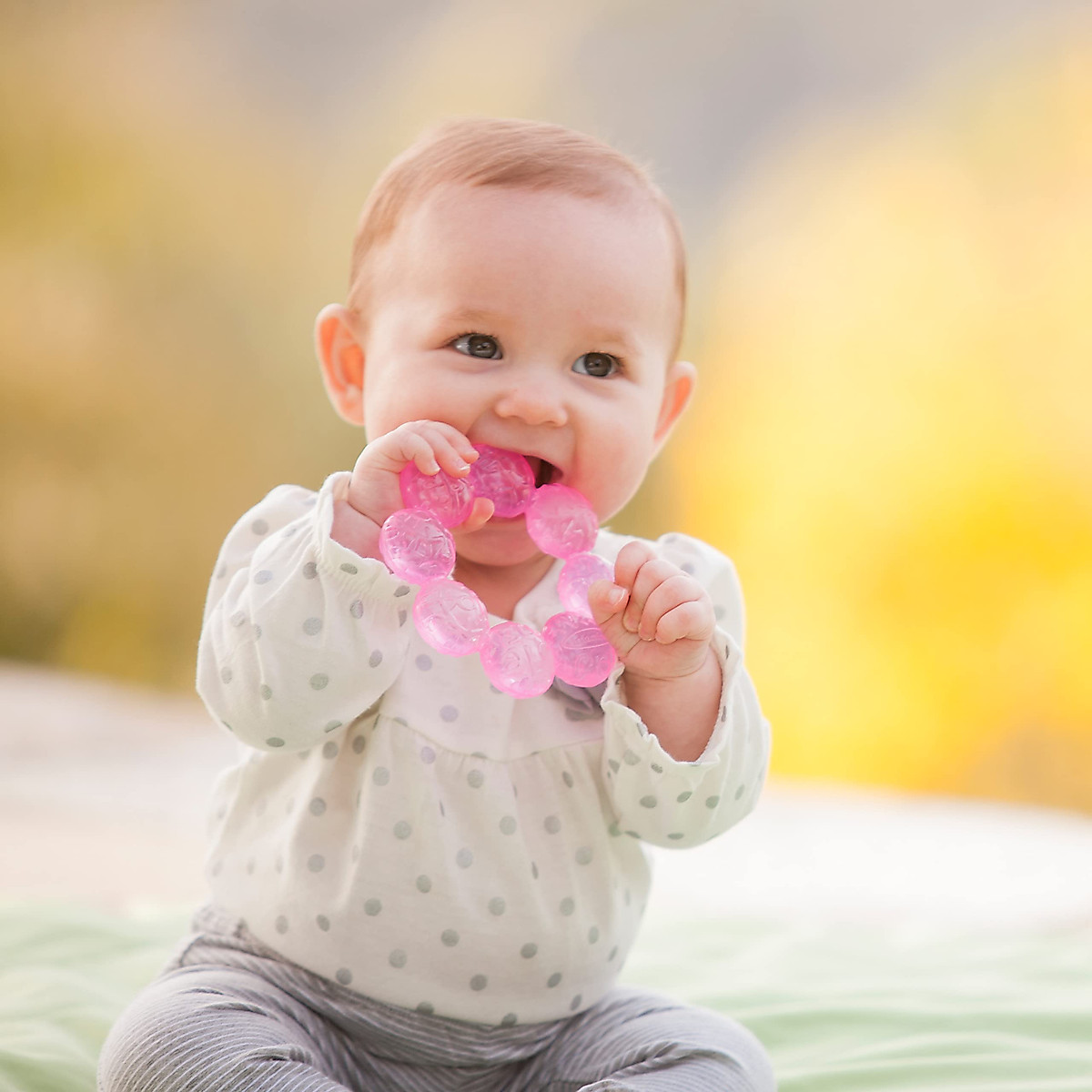 Infantino 3-Pack Water Teethers - 2 Pink + 1 Lime Set