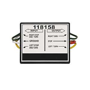 Tekonsha 118158 Taillight Converter for Connecting Tow Vehicles w/2 Wire Systems to Towed Vehicles w/3 Wire Systems