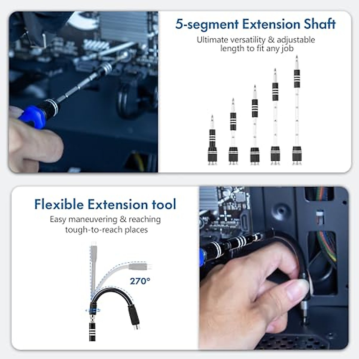 XOOL 140 in 1 Precision Screwdriver Set, Professional Computer Laptop Repair Tool Kit, Electronics Repair Tool with 120 Magnetic Bits, Compatible for Macbook, iPhone, Game Console, Tablet