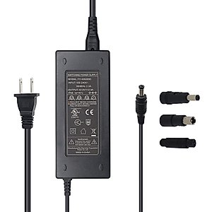 36V Lithium Battery Charger Output 42V 2A for 36V 10S Lithium Batteries Pack DC 5.5 * 2.1 Plug with 5.5 * 2.5mm /8mm RCA /8mm Female 3-Pin Inline Tips