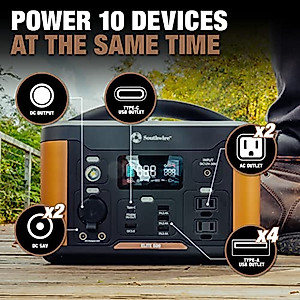 Southwire Elite 500 Series, 515Wh Backup Lithium Battery, 120V/500W Pure Sine Wave AC Outlet, Solar Generator (Solar Panel Not Included) for Home Backup Power, Emergency Power, Camping and more