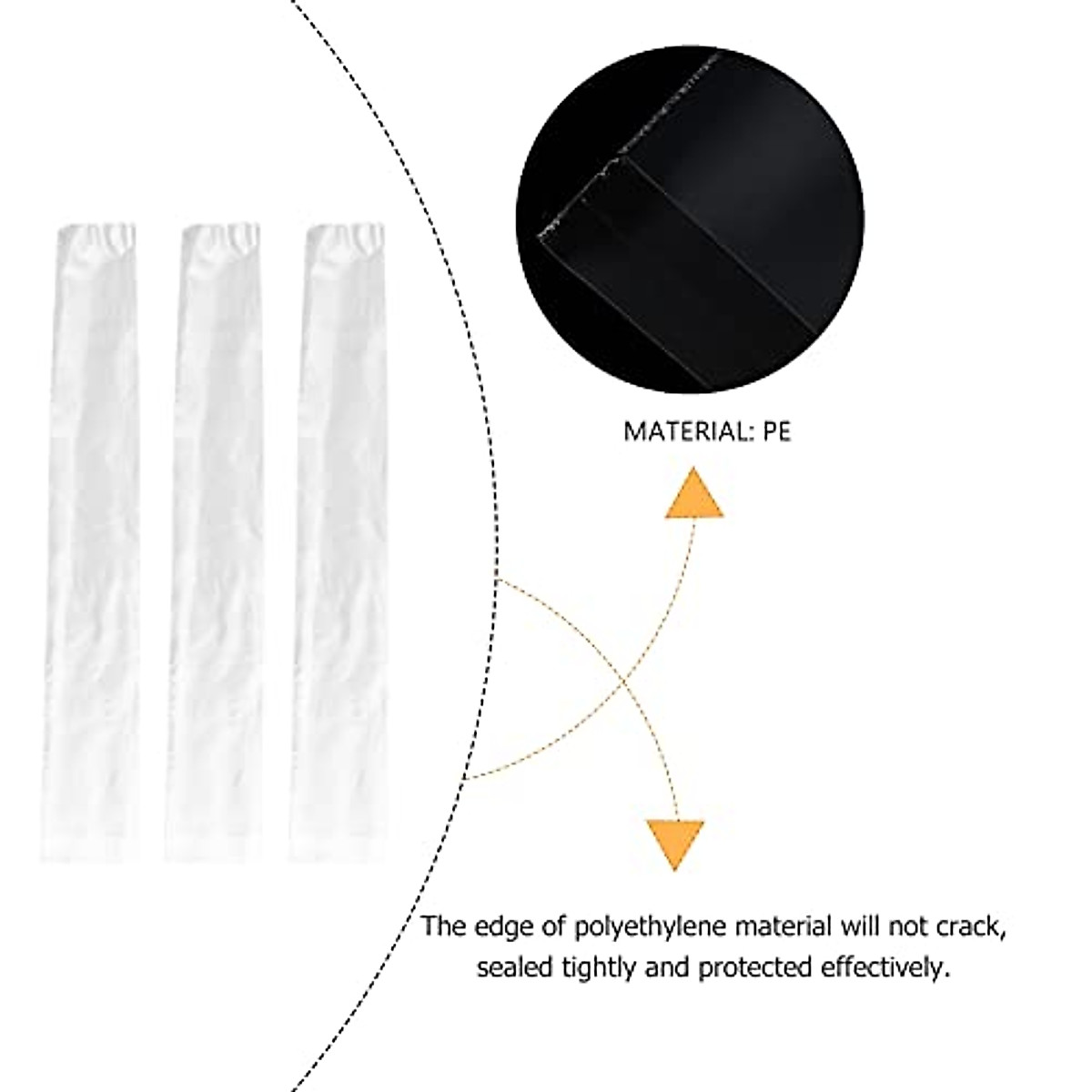 Healifty 500Pcs Professional Dental Protection Bags X-ray Transducer Pockets Sealing Bags