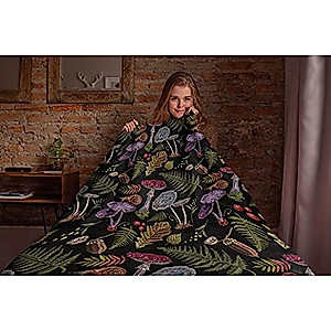 Nagasena Wild Forest Mushrooms Blanket Warm Bed Throws for Sofa and Pet,Ultra Luxurious Warm and Cozy for All Seasons Throw Size 60X50 in