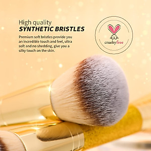 DUcare Makeup Brushes Double Ended Foundation Powder Brush Concealer Brush Perfect for Rounded Taperd Liquid, Cream, Powder,Blending, Buffing