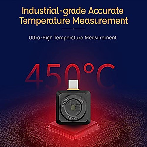 (Android Only) InfiRay T2S+ Thermal Camera, Android Type-C T2S Plus Infrared Camera for Smartphones, 256X192 IR Resolution,8 mm Macro Lens, -20°C~450°C Temp Range, Analysis Capability