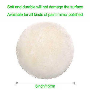 Polishing Pads: Wool Polishing Buffing Pads 3 PCS 6 Inch Wool Polishing Pads Buffing Polishing Pads Cleaner for Car Polishing with M14 Drill Adapter