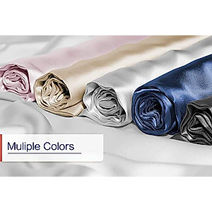 J JIMOO 100% Mulberry Silk Pillowcase for Hair and Skin, Both Sides 19 Momme Pure Natural Silk Pillowcases Soft Breathable Standard 20''×26'', Silver Grey 1 Pack