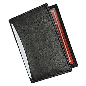Marshal Slim Thin Leather Credit Card ID Mini Wallet Holder Bifold Driver's License Safe