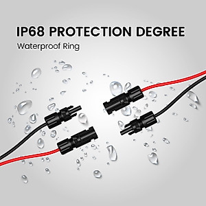 Nurzviy SolarEpoch 3-in-1 Solar Panel Connector Extension Cable Splitter, Compatible with Anderson Connector DC 8mm Adapter XT60 Female Connector