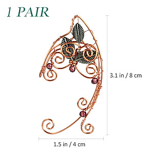 Lurrose 1 Pair Ear Crawler Climber Earrings Wrap Ear Clip Wrap Cuff Elf Ears Stud Jacket Earrings Women Ear Jewelry