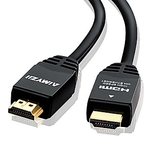 Aimyzii HDMI Cable 75 Feet 4K HDMI 2.0 Cable with Built-in Signal Booster Support 4K 3D 2160P 1080P HDCP2.2 Ethernet ARC and Bandwidth 18Gbps-Black