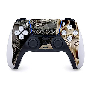 ITS A Skin Skins Compatible with Sony Playstation 5 Console Disc Edition - Protective Decal Overlay Stickers wrap Cover - Wicked Skulls Tattooed