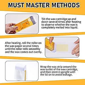 Roll on Wax Kit for Hair Removal, Wax Roller Waxing Kit for Women, Digital Wax Warmer with 3 Skin Care Kit for Sensitive Skin, Professional Depilatory Wax Kit for Larger Areas of the Body