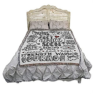Pure Country Weavers Get Well Soon 2 Blanket - Gift Tapestry Throw Woven from Cotton - Made in The USA (72x54)