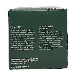 Peet's Coffee, Dark Roast K-Cup Pods for Keurig Brewers - Organic Alma de la Tierra, USDA Organic 10 Count (1 Box of 10 K-Cup Pods) Packaging May Vary