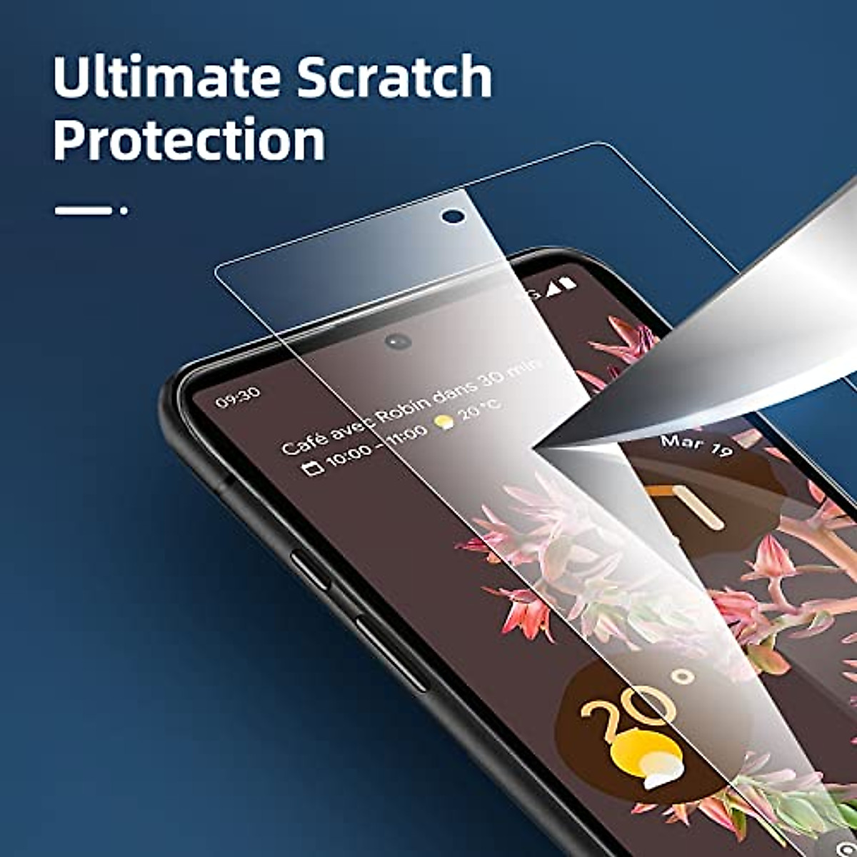 NEW'C [3 Pack] Designed for Google Pixel 6 Screen Protector Tempered Glass, Case Friendly Ultra Resistant