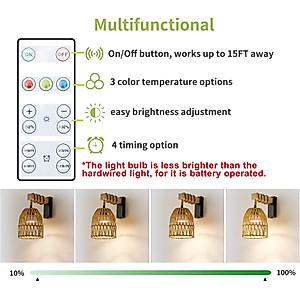 PEESIN E26 Base Battery Operated Light Bulb, 2 Pack Battery Powered Light Bulbs, Battery Light Bulb, Light Bulbs, LED Puck Lights for Wall Sconce, Lamp