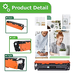 Aztech Compatible Toner Cartridge Replacement for HP 131X 131A CF210X CF210A CF211A CF212A CF213A (Black/Cyan/Yellow/Magenta, 4-Pack)