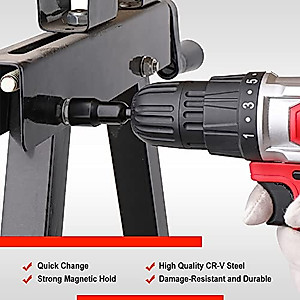 SENNMONN 16-Piece Magnetic Hex Nut Driver Set, Quick-Change 1/4" Hex Shank, Metric and SAE, Cr-V Steel, Nut Driver Set for Impact Drill
