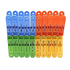Rexcp 20 Pack Colorful Plastic Clothespins Small, Sock Clip Laundry Clothes Pins Clips, 4 Colors Clothes Drying Line Pegs for Kitchen Outdoor Trip