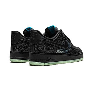 Nike Men's Air Force 1 Low Space Jam Computer Chip, Black/Light Blue Fury/Black, 9