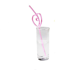 12 PCS Heart-Shaped Party Straws Drinking Sipping Straws, Novelty Props for Wedding Birthday Party…