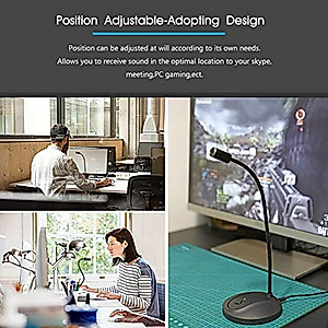JOUNIVO USB Microphone, Computer PC Microphone with Mute Button for Streaming, Podcasting, Vocal Recording; Gaming Mic for Laptop Mac or Windows