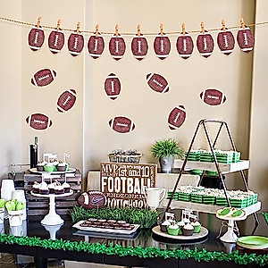 100pcs Glitter Football Cutouts Sports Ball Bulletin Board Football Shape Paper Cuts Party Decorations for Sports Theme Party Baby Shower Birthday Classroom Game Day Wall Decor Supplies