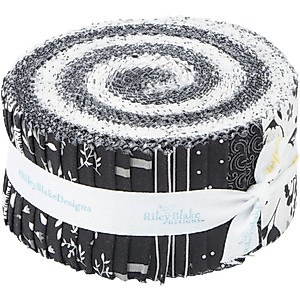 Dani Mogstad Black Tie Rolie Polie 40 2.5-inch Strips Jelly Roll Riley Blake Designs RP-13750-40