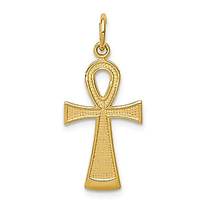 Jewels By Lux 14K Yellow Gold Ankh Cross Charm