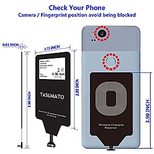 Wireless Charging Receiver Qi Charger Adapter for Moto E7 Plus LG G5 Galaxy A40 A41 A42 5G A60 A12 A11 A10e A01 A32 A31 A30 A22 A21s A21 A20e A20 A72 A71 A52 A51 A50 Samsung USB Type C Android Charge
