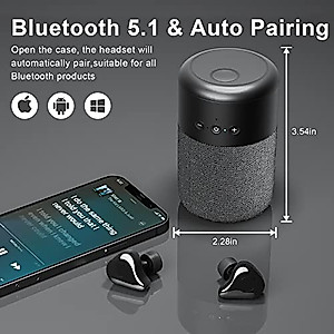 BJ Bluetooth Speaker with Earbuds 2 in 1, Portable Mini Speakers Bluetooth Wireless Headphones Combo, 360 Surround Stereo Sound Built-in Mic, 12 Hrs Long Battery Life for Home Party, Outdoor Travel