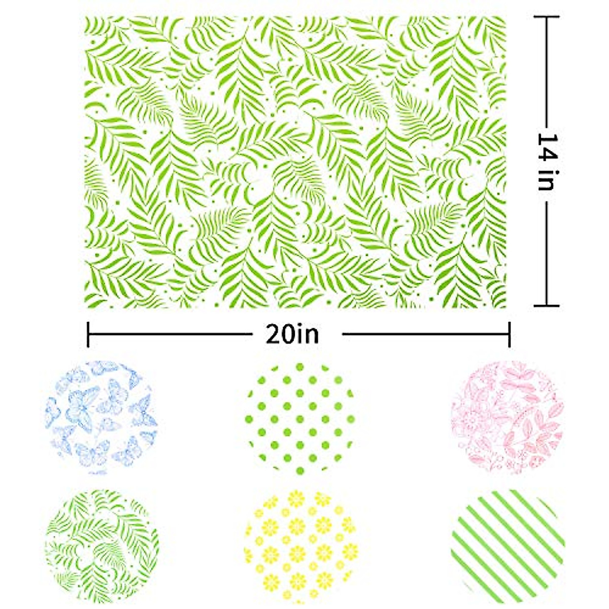 Whaline 120pcs Easter Tissue Paper, Spring Patterned Gift Wrapping Paper Sheets Art Paper Crafts for DIY, Gift Bags, , Birthday and Wedding Gift Packing