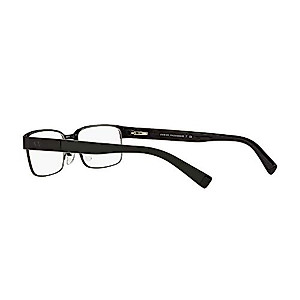 A|X ARMANI EXCHANGE Men's AX1017 Rectangular Prescription Eyewear Frames, Black/Demo Lens, 54 mm