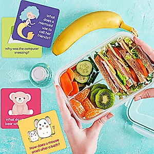 ceiba tree 90 PCS Lunch Box Notes Joke Cards Bento Box Messages Funny Riddles for Kids 40 PCS Inspirational Motivational Lunchbox Cards Puns Riddles for Party School Picnics