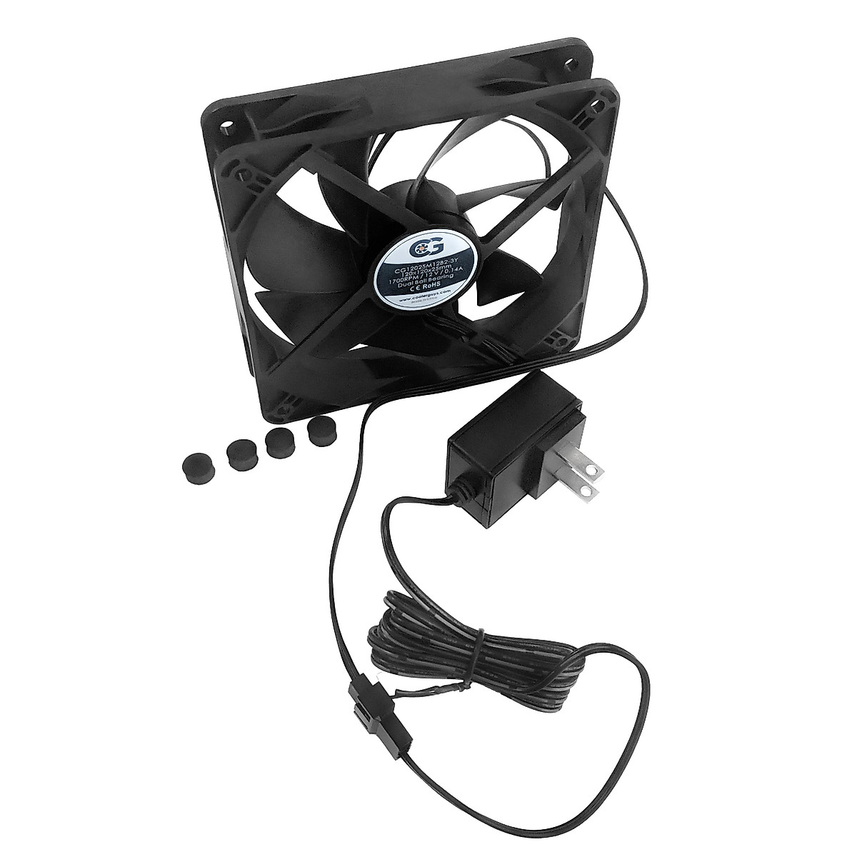 Coolerguys Quiet AC Powered Receiver/Component Cooling Fan Kits (120mm)