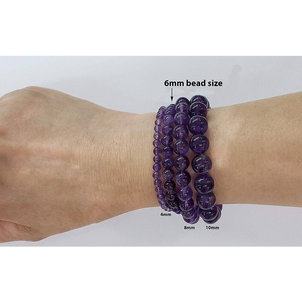 LTC Designs 6mm Black Tourmaline Metaphysical Healing Yoga Stretch Bracelet Accented with Sodalite and Rose Quartz for of Calmness, Love and Protection, 7.5" for Men, Women, and Teens