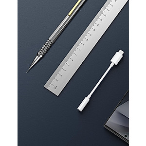 USB-C to 3.5mm Audio Headphone Adapter - HiFi 2 Pack Compatible with Apple iPhone 16 15 Samsung Galaxy S24 S23 S22 S21 Plus Pro Max Ultra Pixel iPad - Type C to Jack Dongle Adapter