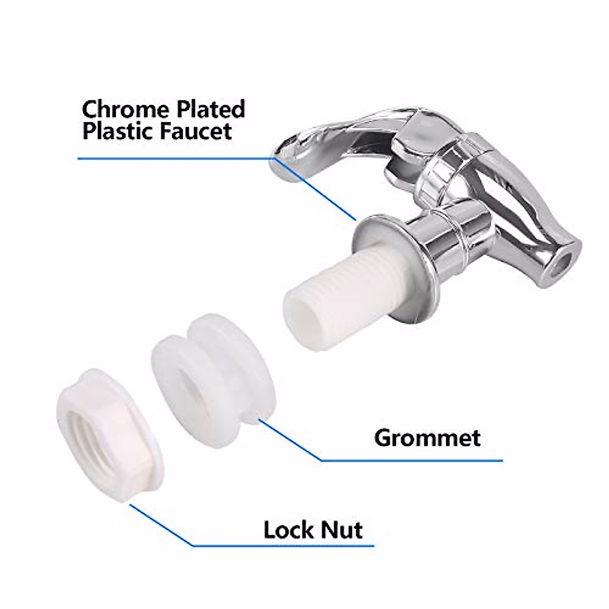 MUGLIO Replacement Spigot for Beverage Dispenser Carafes Push Style Spigots Replacement Lever Pour Spouts for Beverage Dispenser (2PCS)