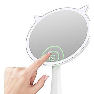 LIMEI-ZEN Makeup Mirror with Light, LED Lighted Vanity Mirror Mirrors Touch Screen Dimming Countertop Cosmetic Mirror USB with Lithium Battery Mirrors