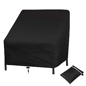 Uranshin Waterproof Outdoor Chair Covers, Outdoor Patio Furniture Covers Rocking Chair 210D, Lounge Deep Chair Covers Outdoor Stack Chairs for All Weather Protection, 37.8" W x 30.7" D x 28.74" H