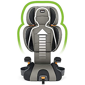 Chicco KidFit 2-in-1 Belt-Positioning Booster Car Seat, Backless and High Back Booster Seat, For children aged 4 years and up and 40-100 lbs. | Gravity/Grey