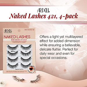 Ardell Strip Lashes Naked Lashes #421, 4 Pairs x 1-Pack