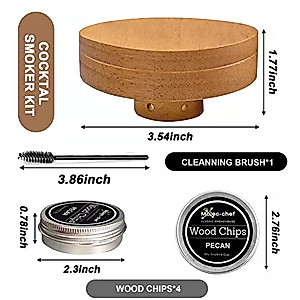 Luckykxbb Cocktail smoker kit, four flavors of log wood chips,Vintage smoke kits for cocktails,