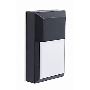 CORAMDEO Commercial Residential Outdoor Sconce Wall Pack Light, Wet Location, Built in LED Color Select Switch for 3K / 4K / 5K, 1250 Lumens, Black Cast Aluminum with White PC Lens