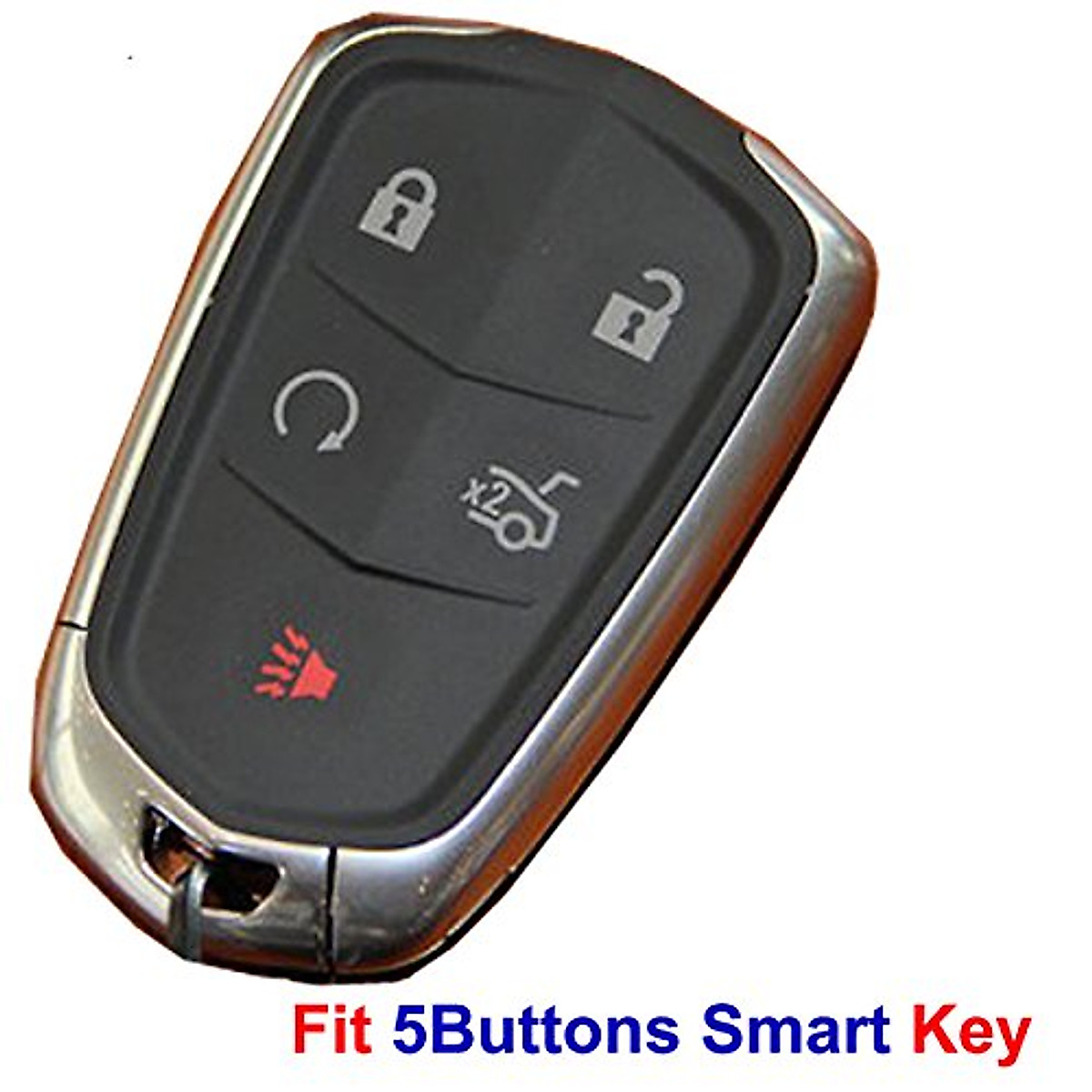 Coolbestda Leather Smart Key Fob Remote Cover Case Keyless Entry Protector Skin Jacket for 2018 2017 2016 Cadillac CT6 XT5 CTS XTS SRX ATS HYQ2AB HYQ2EB Black