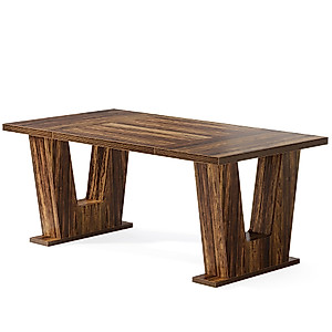 Tribesigns 63-Inch Wood Executive Desk, Large Office Computer Desk, Industrial Simply Style Study Writing Desk Business Workstation for Home Office