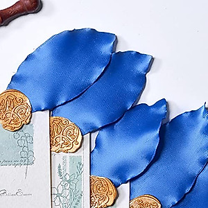 Sapphire Blue Fabric Ribbon,Silk Satin Roll,Satin Ribbon Rolls in 0.75" Wide, 22 Yard/roll with 12pcs Colored Butterfly,Satin Ribbon Fabric Ribbon Embellish Ribbon for Bows Crafts Gifts Party Wedding