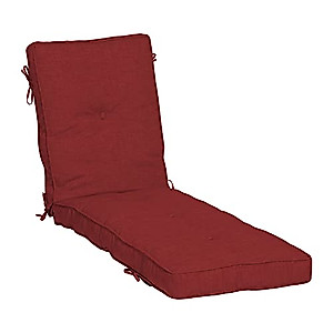 Arden Selections PolyFill Outdoor Chaise Lounge Cushion 76 x 22, Ruby Red Leala